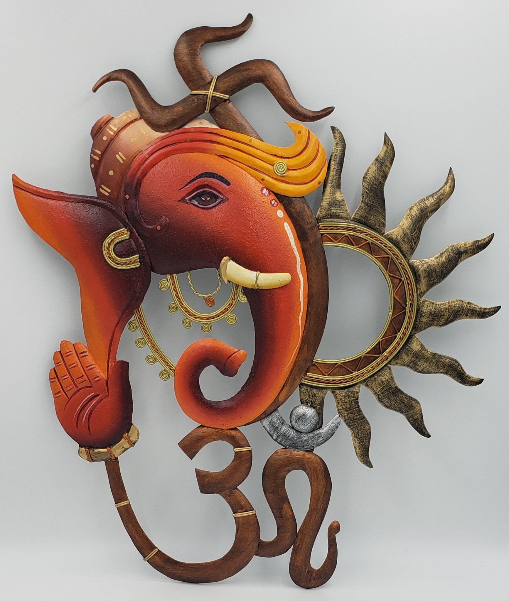 24" x 19"Wrought Iron Swastik ohm Ganesh – Jaipur Handcraft & Decor