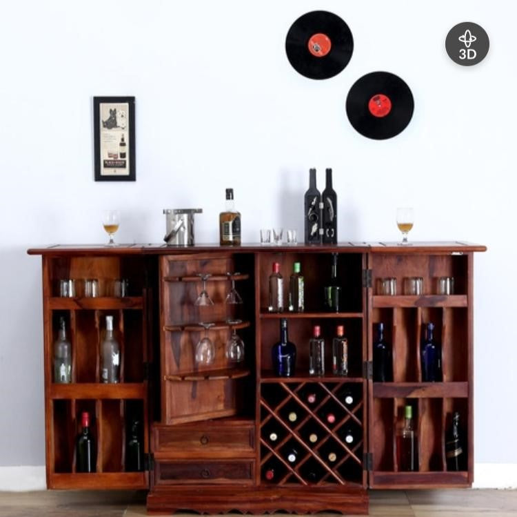 Solid Rosewood Brass Compact Design Ultra Modern Large Bar Cabinet ...
