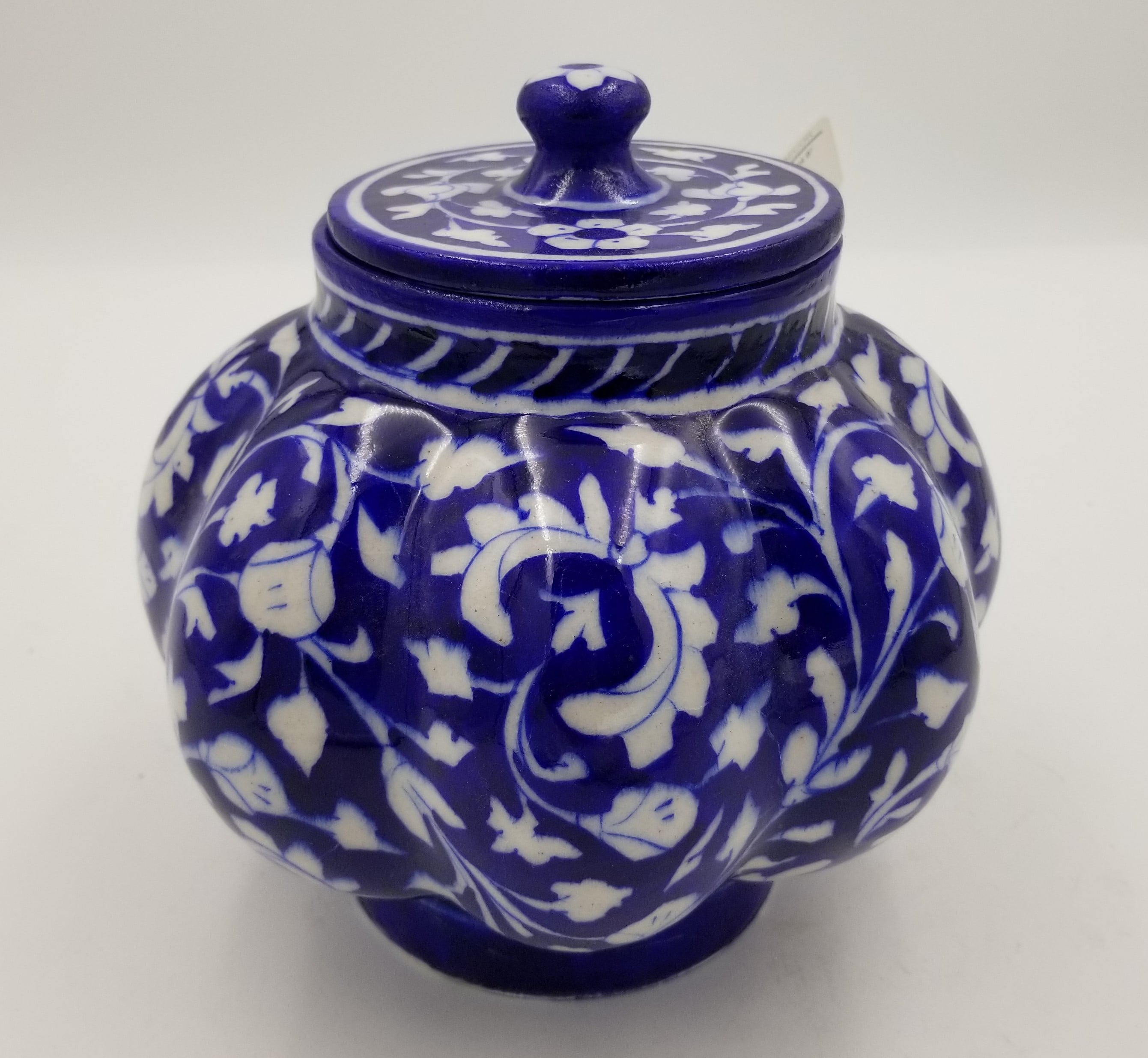 Blue Pottery Barni Pot 8" – Jaipur Handcraft & Decor
