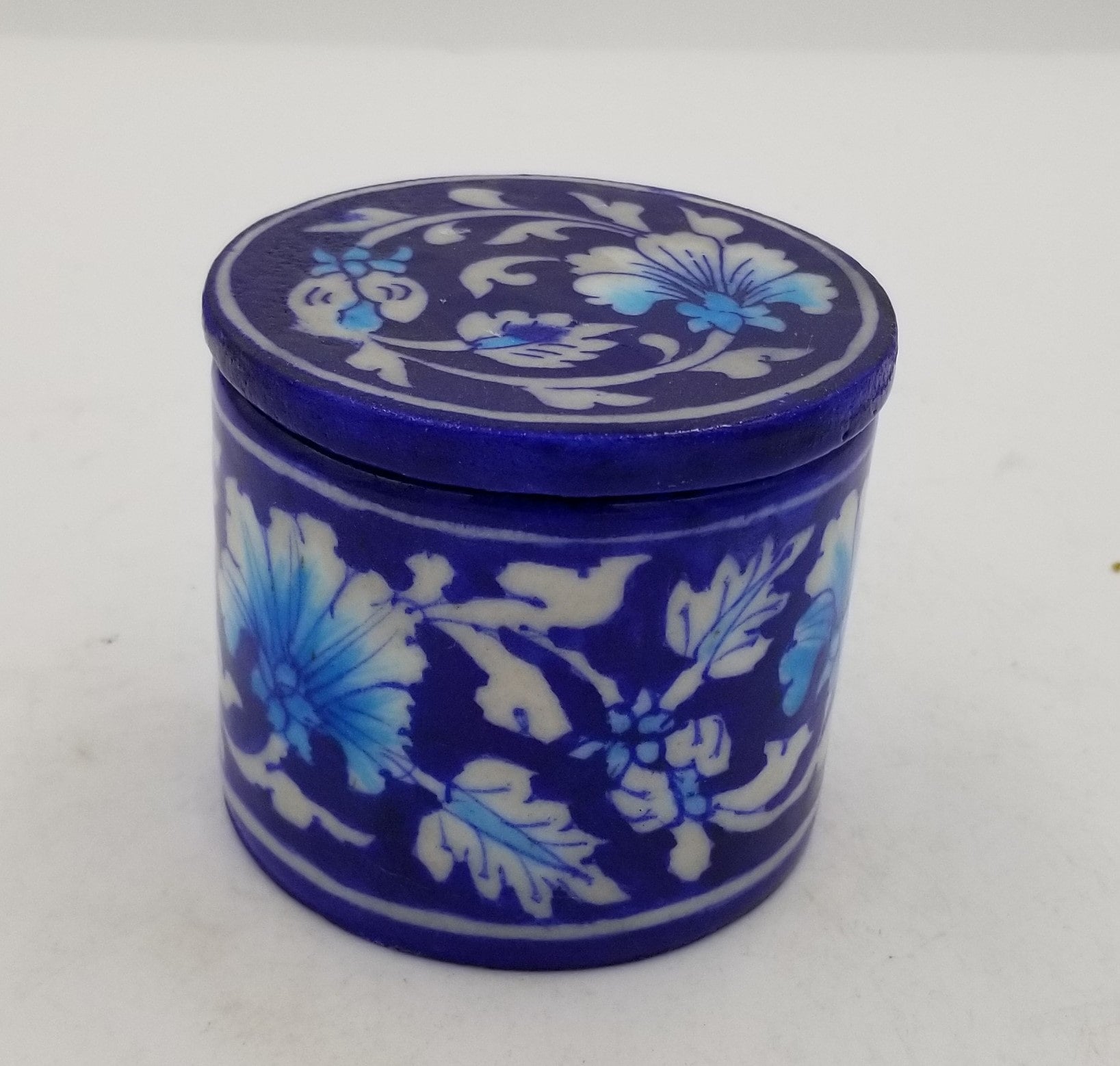 Blue Pottery Box Round – Jaipur Handcraft & Decor
