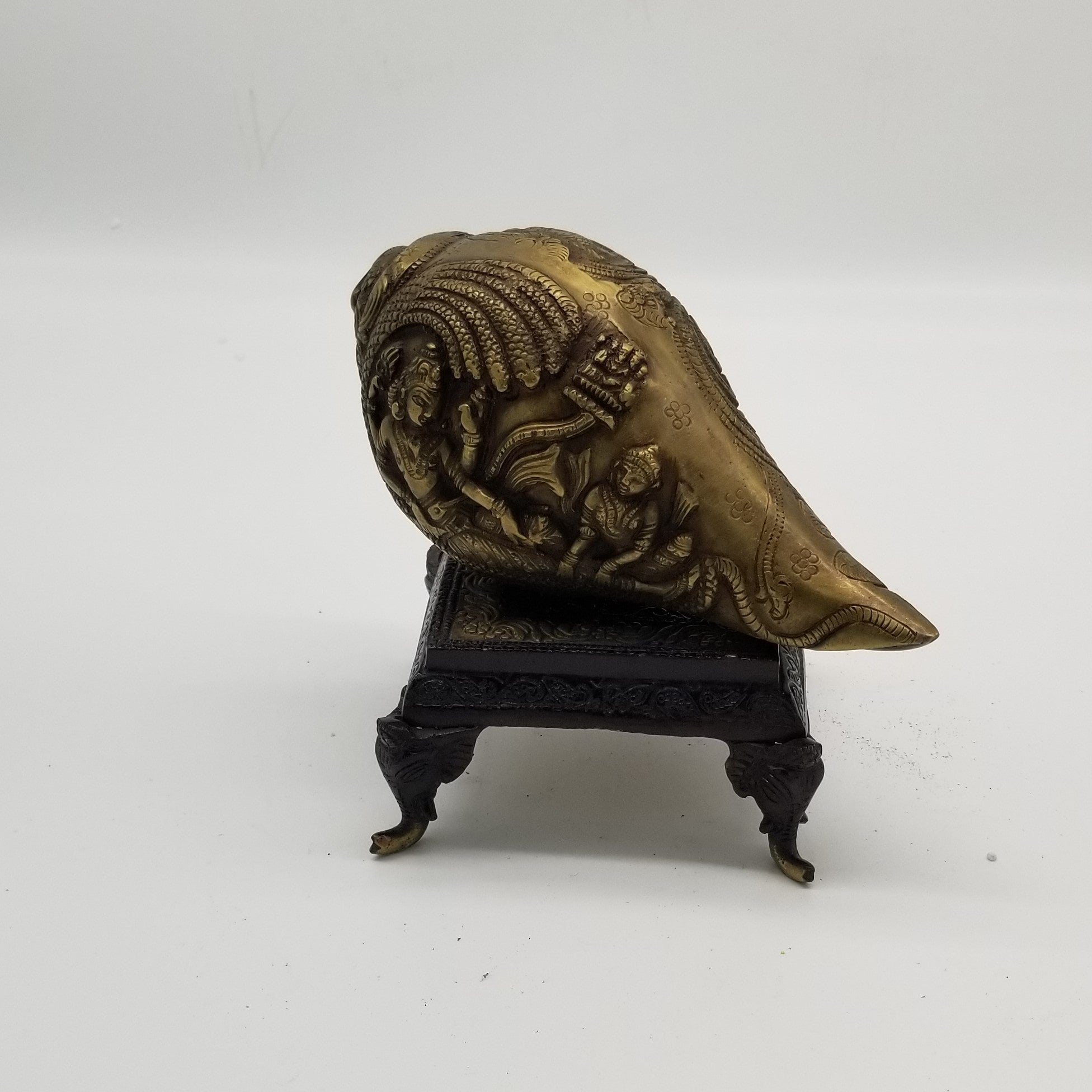 8" Solid Brass Conch / Shankh on Base – Jaipur Handcraft & Decor