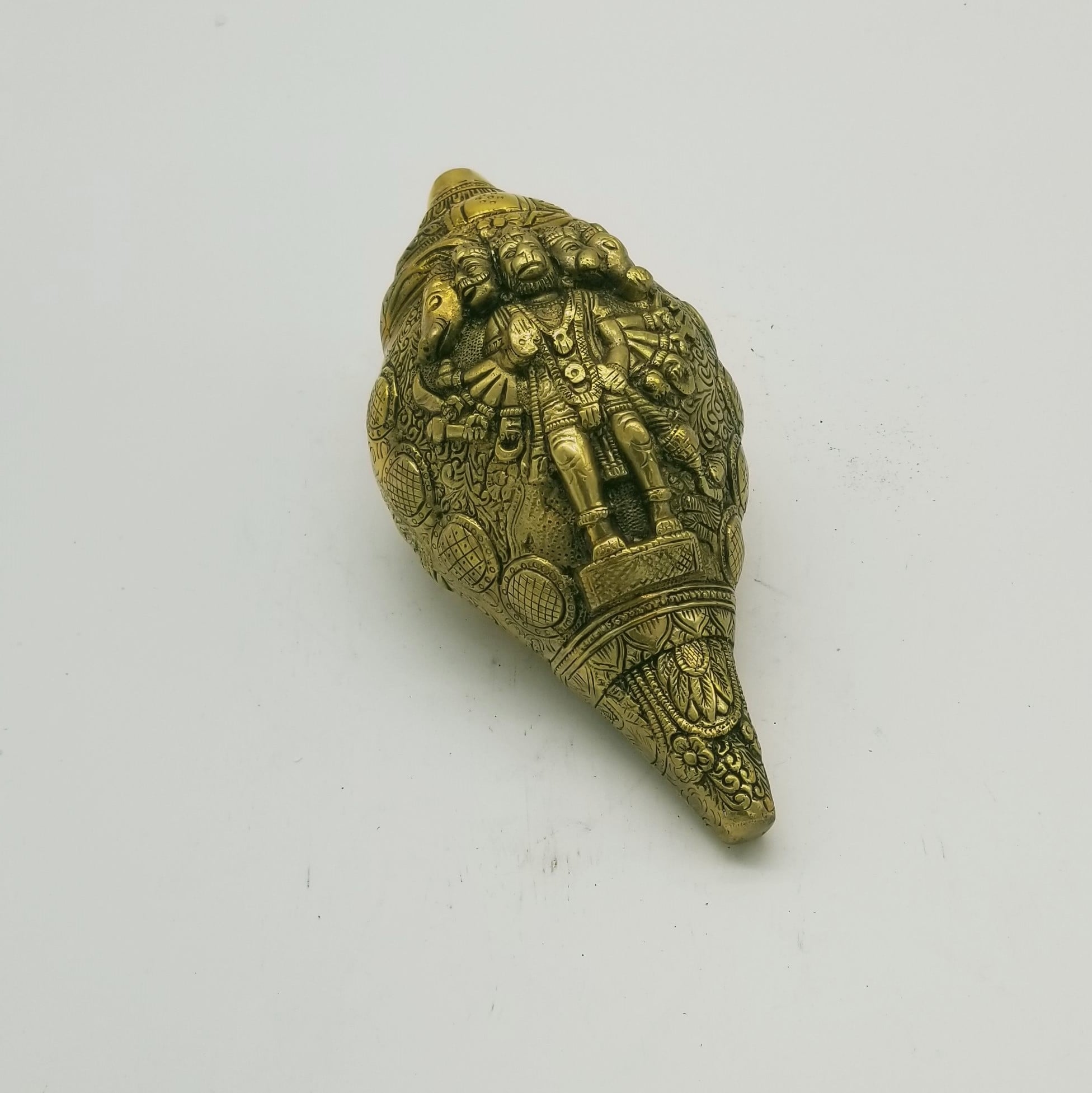 10" Solid Brass Panchmukhi Hanuman inspired Conch / Shankh – Jaipur ...