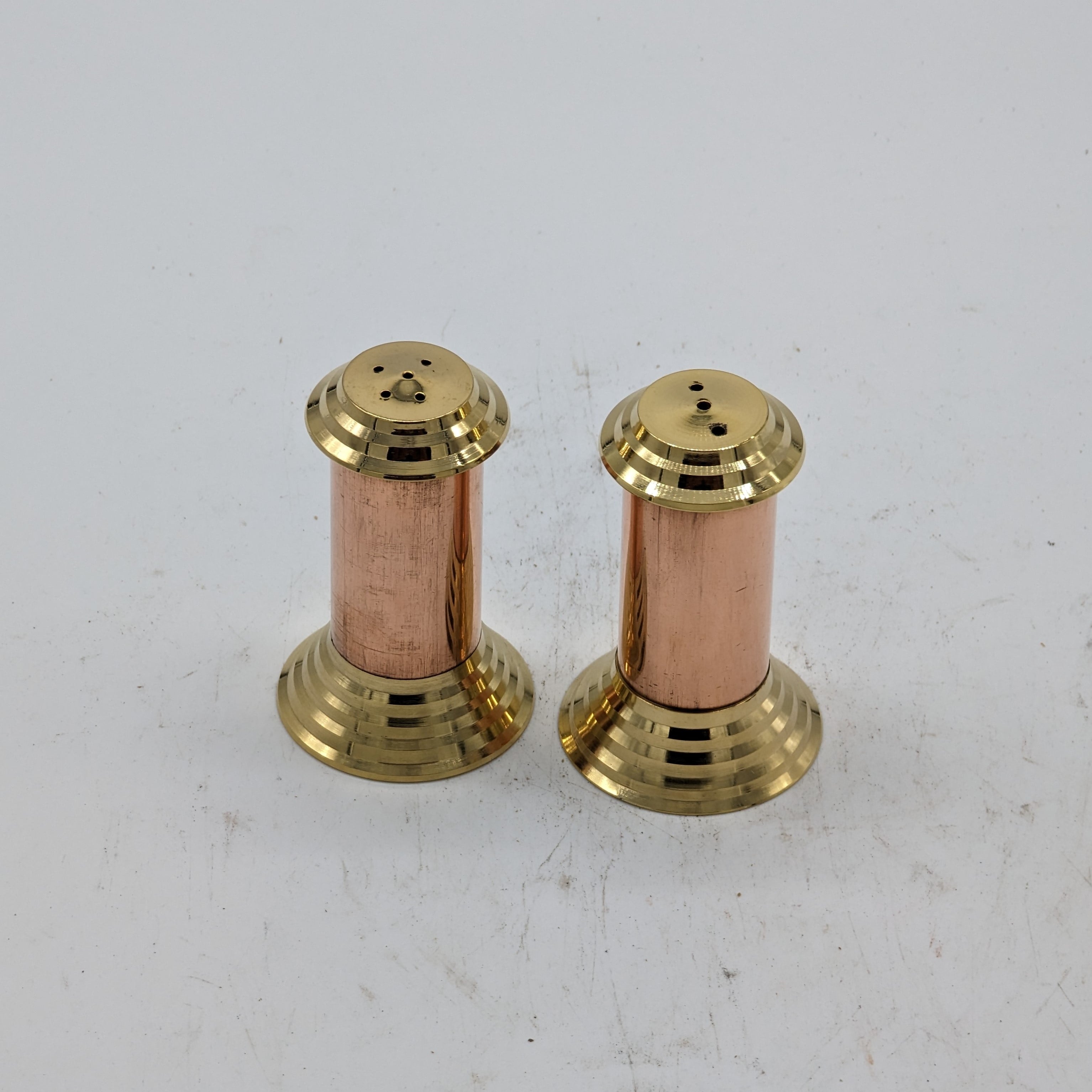 Handcrafted Copper Brass Salt and Pepper Dispenser – Jaipur Handcraft ...