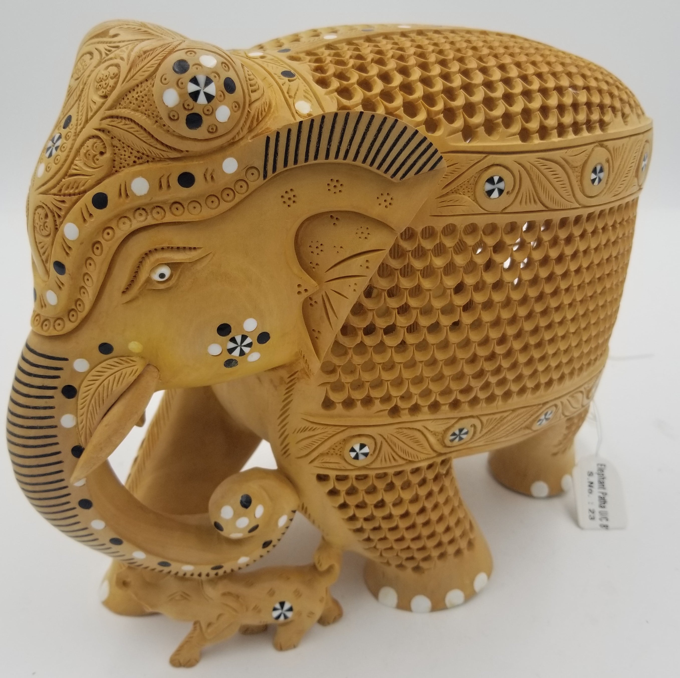 Wooden Elephant Patta undercut 8" – Jaipur Handcraft & Decor