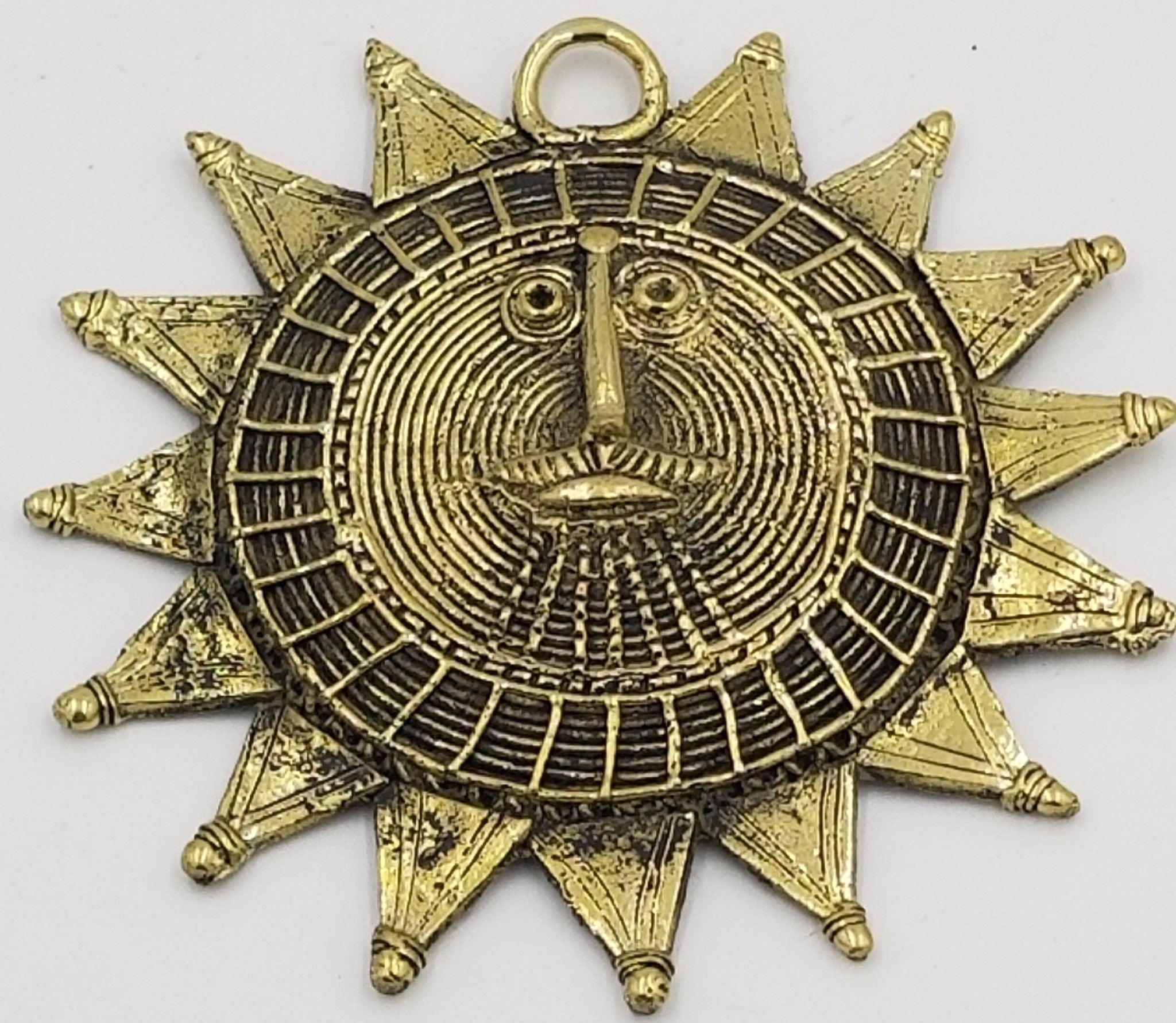 Brass Dhokra Sun Mask – Jaipur Handcraft & Decor